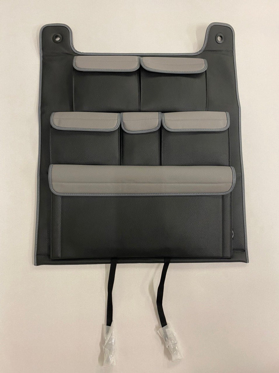 For VW T5 & T5.1 Transporter Double Back Seat Organizer – Black with G ...