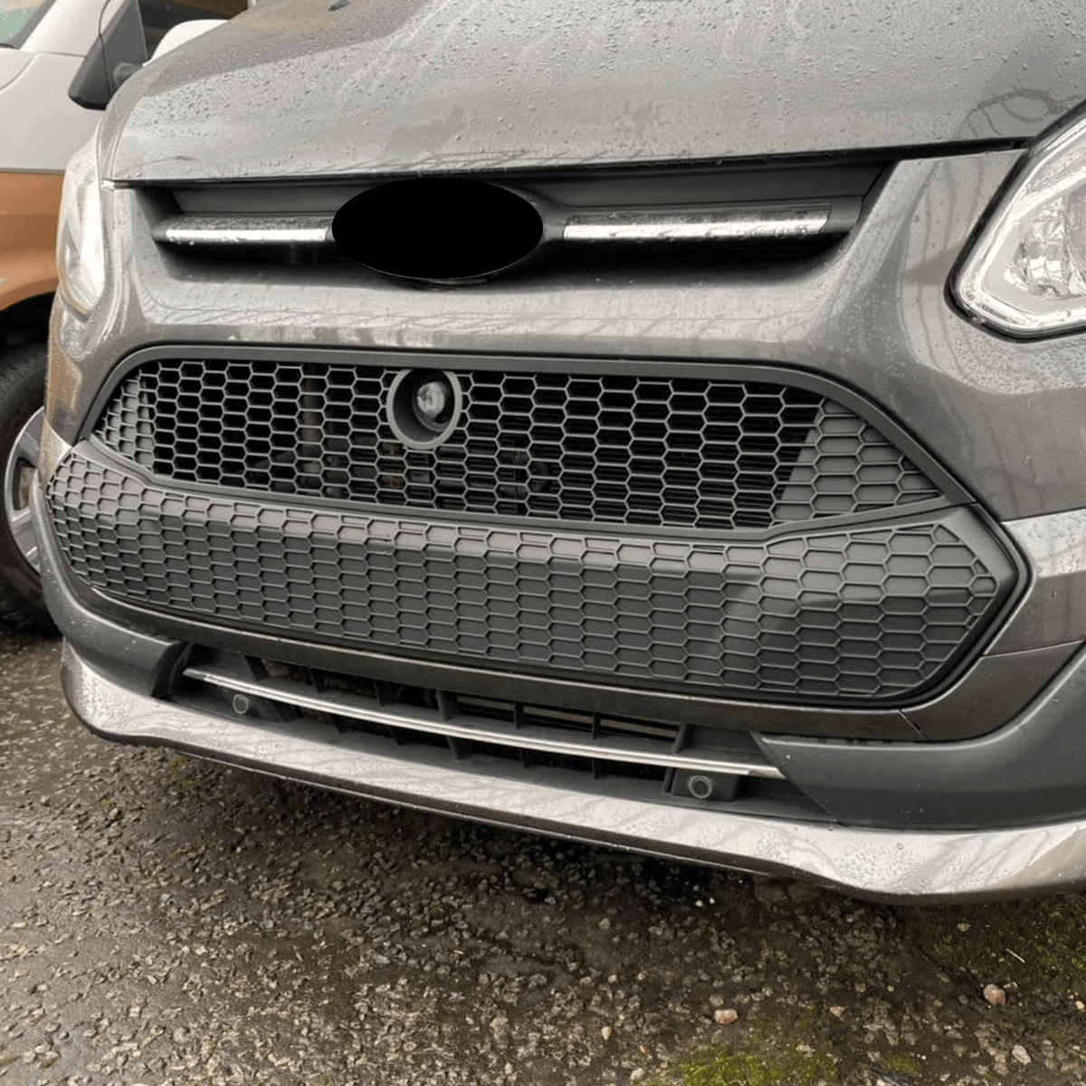 For Ford Transit Custom Honeycomb Front Grille – Matte Black Upgrade f ...
