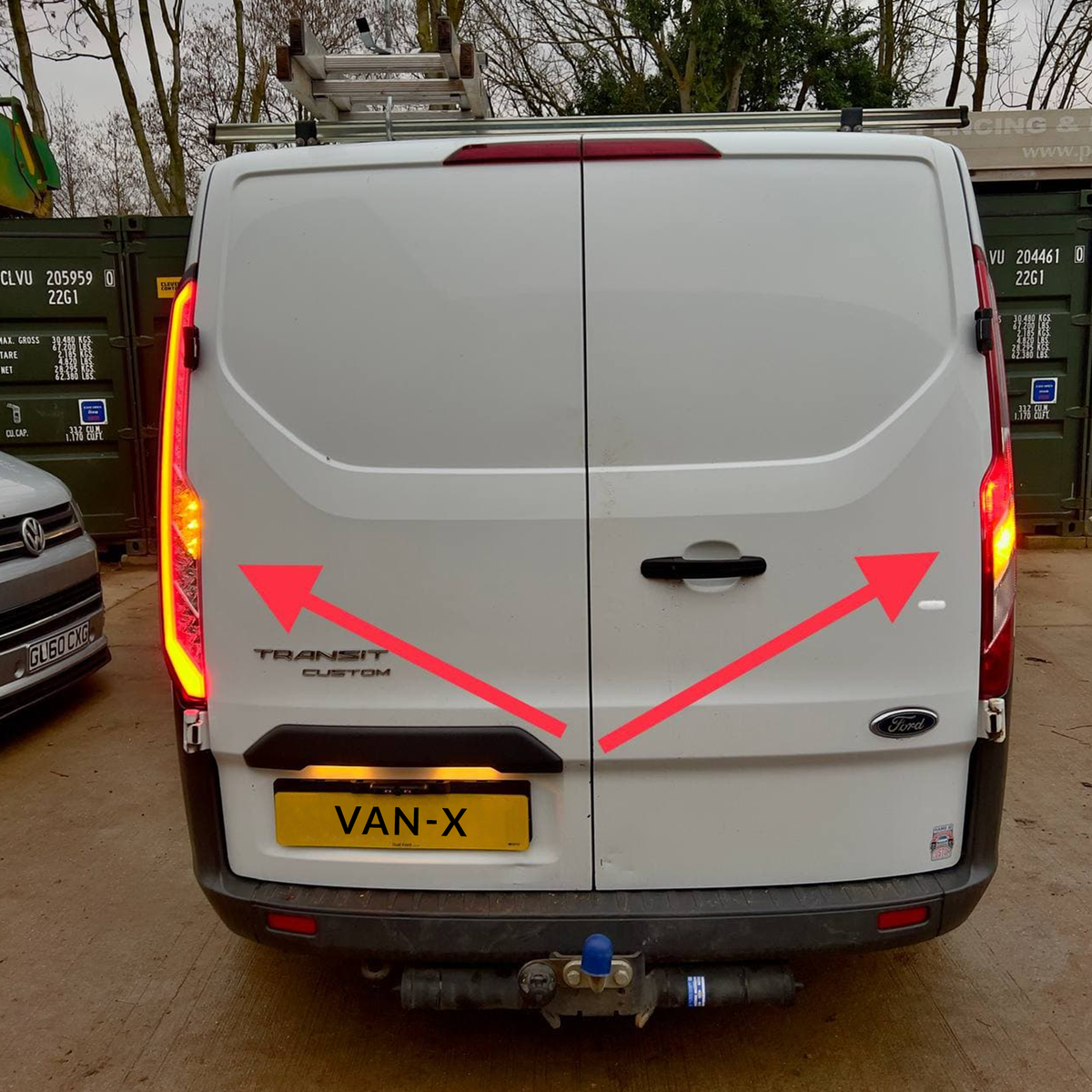 For Transit Custom Van MK2 Sequential Indicator LED Rear Lights Clear ...
